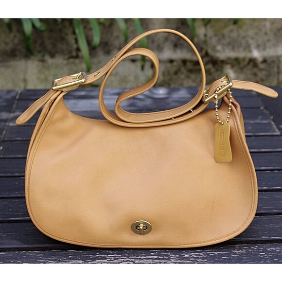 Coach | Bags | Coach Vintage Crescent Hobo Bag 9338 In Color Saddle ...